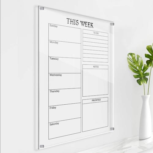 Jual Daily Planner Akrilik Weekly Planner | Papan Schedule Acrylic ...