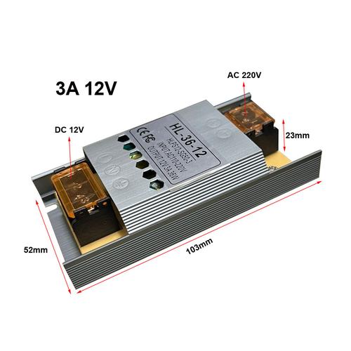 Jual Power Supply Switching / Travo LED Strip SLIM 12V 3A / 5A - 3A 12V ...