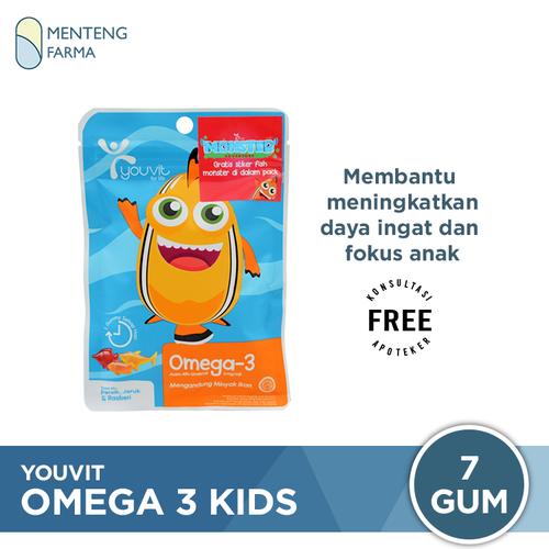 Jual Youvit Omega 3 Kids 7 Gummies - Suplemen Omega 3 Gummy Rasa Mix ...