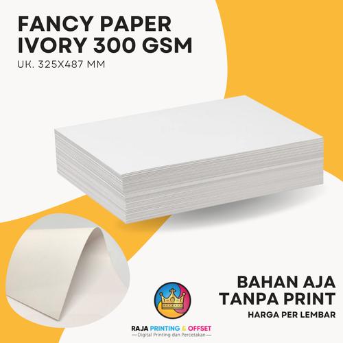 Jual KERTAS BAHAN FANCY PAPER IVORY 300GSM A3+ 325X487mm TANPA PRINT - Kota Bandung - RAJA ...