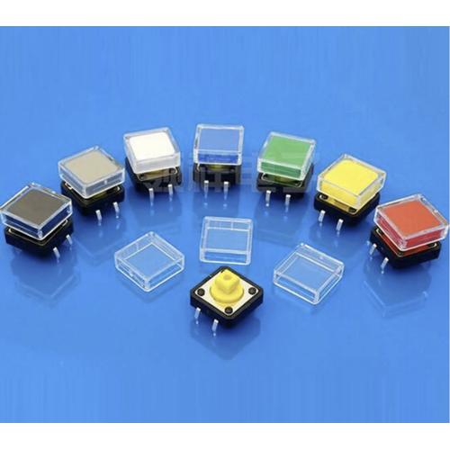 Jual Clear Square Knop push button cap keycap tactile tact / B3F-4055 ...