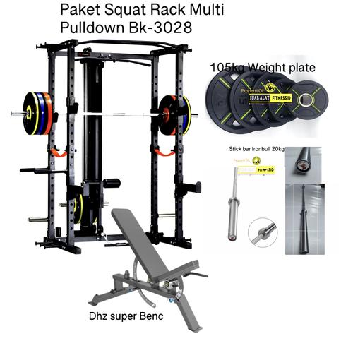 Jual Paket Power rack Lat pulldown Bk3028 Benc dan plate - Kota ...