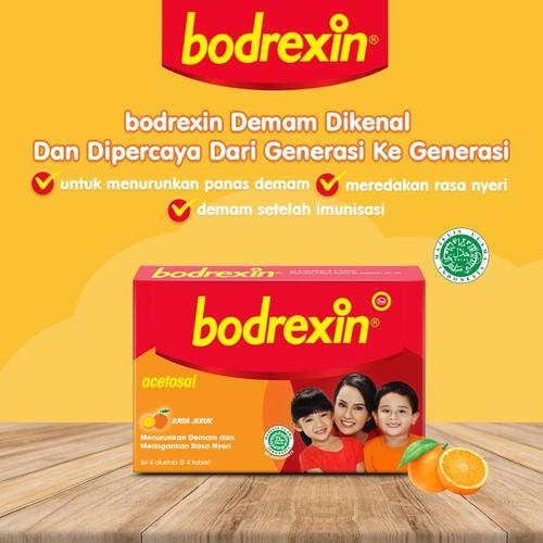 Jual Bodrexin Tablet Obat Demam Anak - 1 Box 4 Blister / Strip 4 Tablet ...