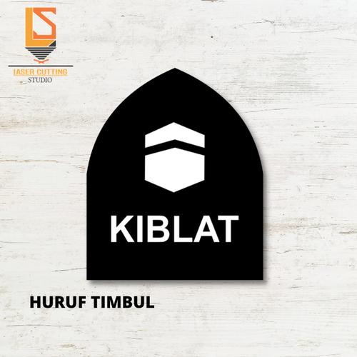 Jual Sign Kiblat Akrilik Tanda Kiblat Timbul - 15 x 18 cm - Kota ...