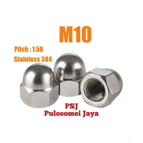 Jual Mur Topi Stainless M10 / M10 Cap Nut Stainless 304 - Kota ...