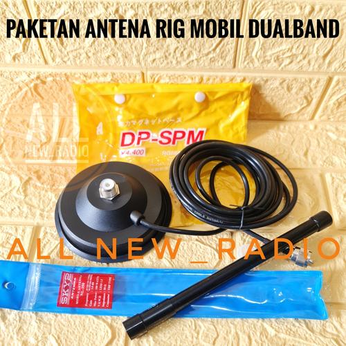 Jual PAKET ANTENA RADIO RIG MINI DUALBAND PLUS BRACKET ANTENNA MOBIL NL ...