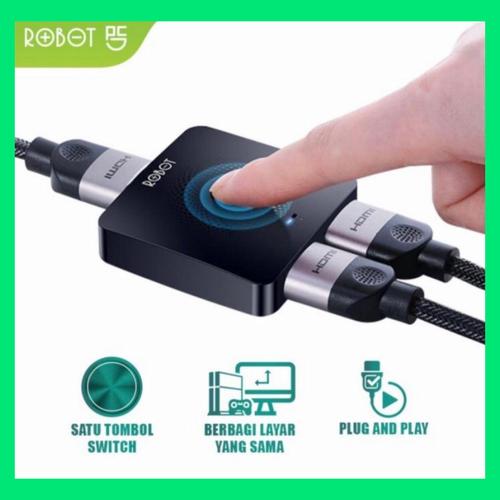 Jual Robot HM103 Hdmi Switch Splitter 2in1 Out / 1in2 Out Bi-Direction ...