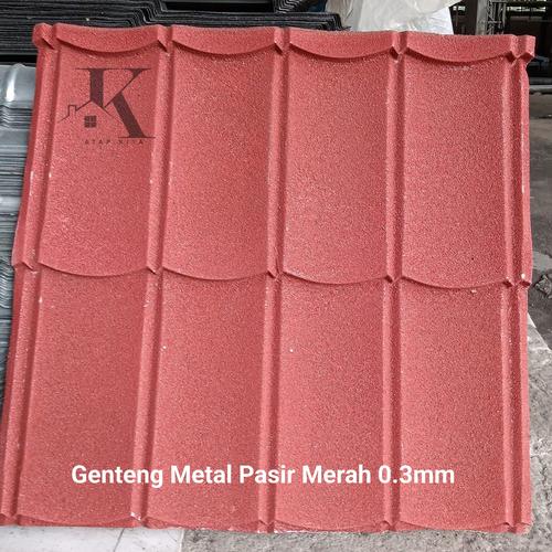 Jual Genteng Metal Pasir Merah / Atap Genteng Pasir / Genteng Galvalum ...