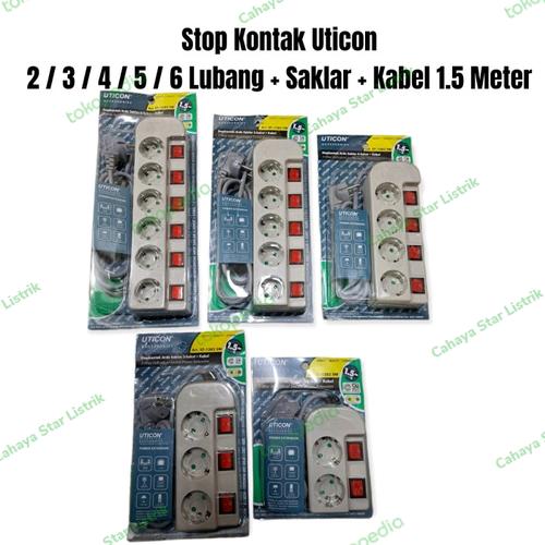 Jual STOP KONTAK 2 3 4 5 6 LUBANG + SAKLAR + KABEL UTICON - 4 LUBANG - Kota Surabaya - Cahaya ...