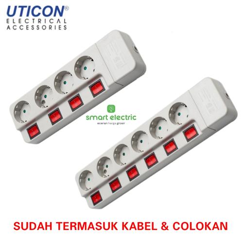 Jual Uticon Stop Kontak Arde Saklar On Off + Kabel Eterna + Colokan ...