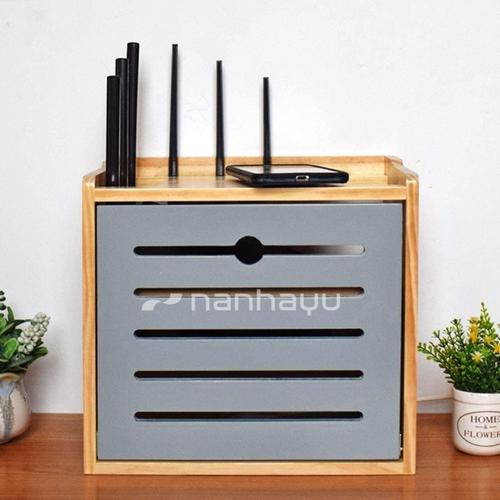 Promo Rak Router Wifi Storage Box Dan Tempat Stop Kontak - GREY - Tutup ...
