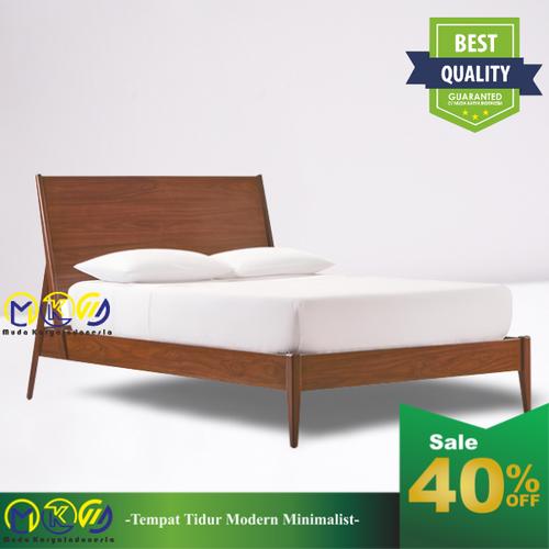 Promo Dipan Kayu jati tempat tidur minimalis modern kekinian - 120x200 ...
