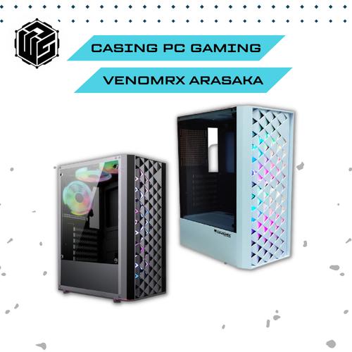 Jual Casing PC Gaming VENOM RX Arasaka Backlit Front Panel Tempered ...