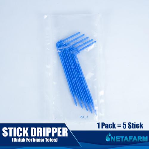 Jual Stick Dripper Biru Fertigasi Tetes Hidroponik 13cm - 1Pack - Kab ...