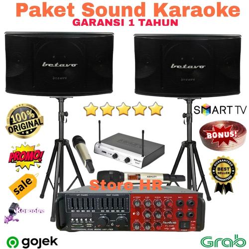 Jual paket sound system karaoke betavo 8 inch mic ashley siap pakai ...