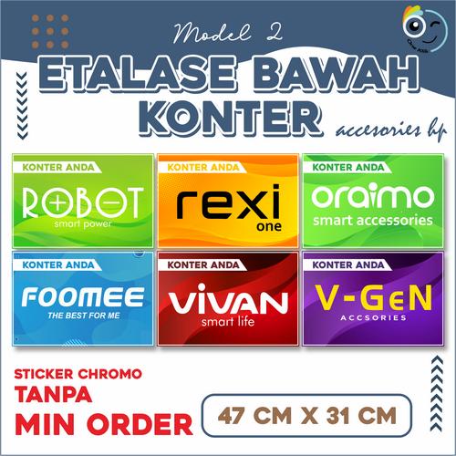 Jual Stiker Etalase Konter Bagian Bawah Model Aksesories HP / Stiker ...