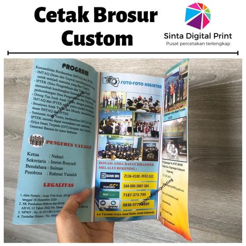 Jual Cetak Brosur Flyer Pamflet Leaflet Custom Ukuran Desain Art Paper - Kab. Tangerang - Sinta ...