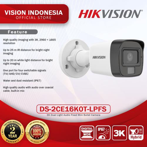 Jual CAMERA HIKVISION DS-2CE16K0T-LPFS 5MP DUAL LIGHT COLORVU + AUDIO MIC - Jakarta Utara ...