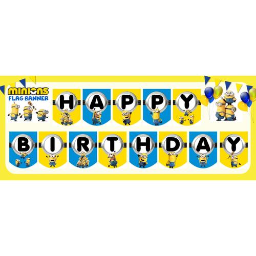 Jual Minions Minion Flag Banner Bunting Bendera Pesta Ulang Tahun ...