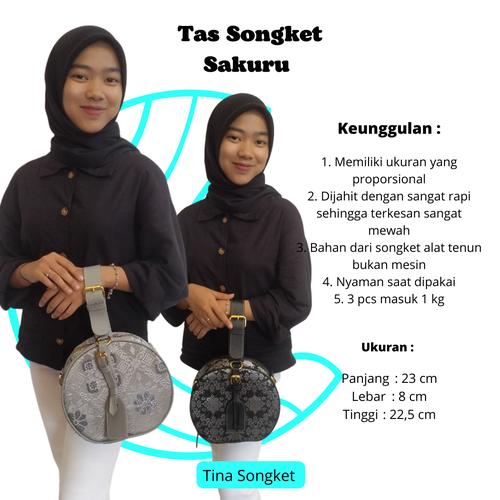 Jual Tas Songket Sakuru Berbagai Macam Motif & Warna - Tina Songket ...