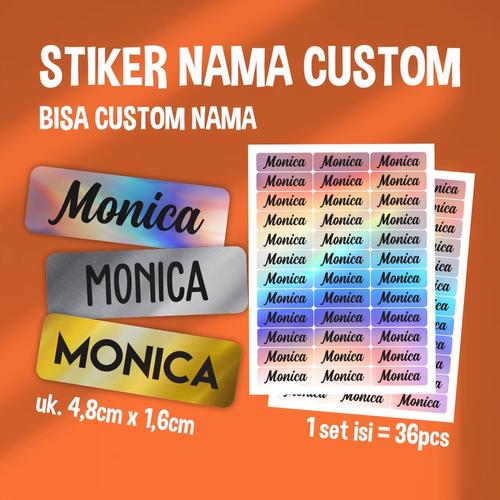 Jual STIKER NAMA POLOS (A5) BAHAN HOLOGRAM / GOLD - MD, HOLOGRAM - Kota ...