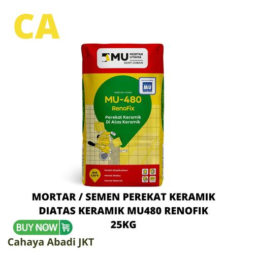 Jual MORTAR / SEMEN PEREKAT KERAMIK DIATAS KERAMIK MU480 RENOFIK 25KG ...