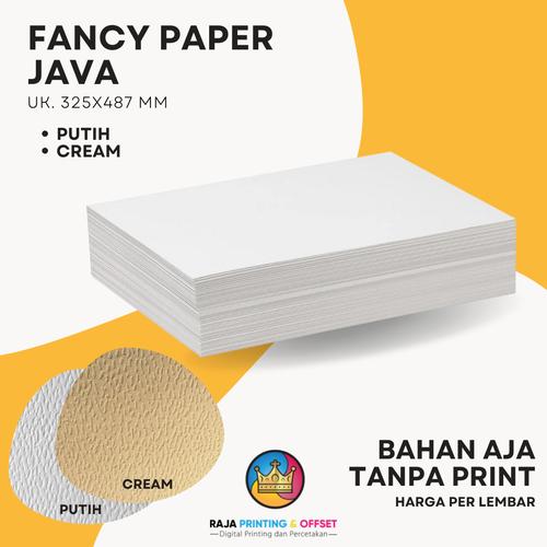 Jual KERTAS BAHAN FANCY PAPER JAVA PUTIH / KREM CREAM A3+ TANPA PRINT ...