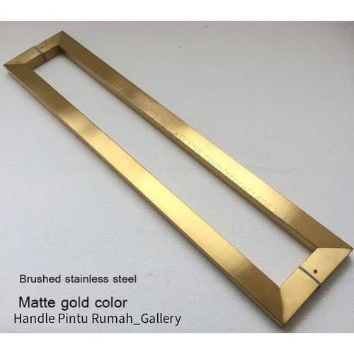 Jual Handle pintu Gagang pintu kaca stainlis baut tembus siku gold 100 ...
