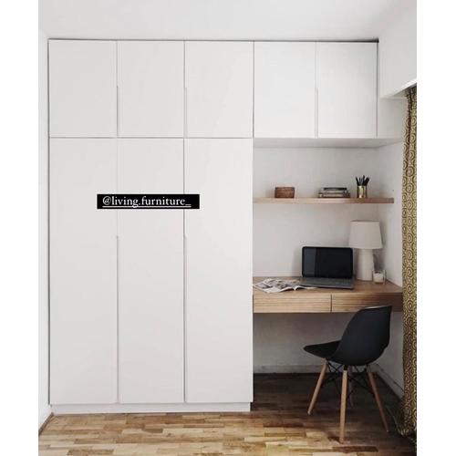 Jual Set Meja belajar interior Design / lemari buku minimalis bahan HPL ...
