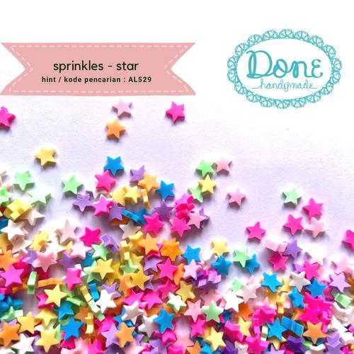 Jual Done handymade sprinkle bintang star sprinkle deco part deco AL529 ...