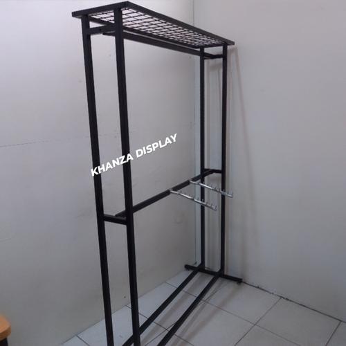 Jual Rak baju besi gawangan baju 2 tingkat Tinnggi-200cm panjang 120cm ...