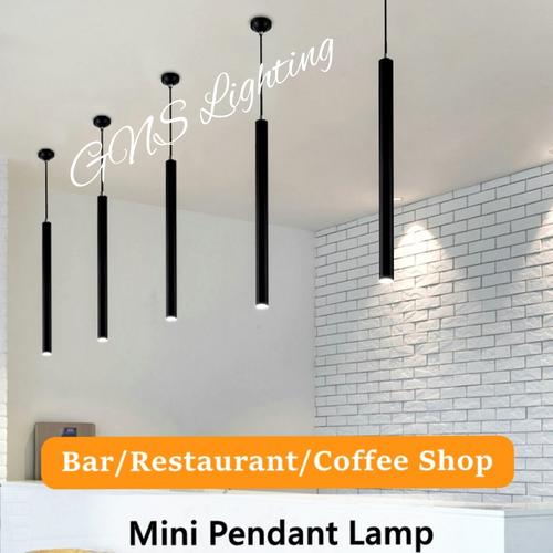 Jual Lampu gantung tube tabung modern minimalis MR16 black/ white 60cm ...