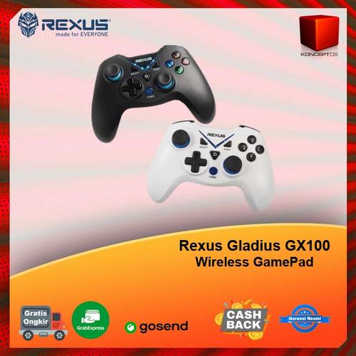 Jual Rexus Wireless Gaming GamePad GX100 Pro Gaming Wireless - Black ...