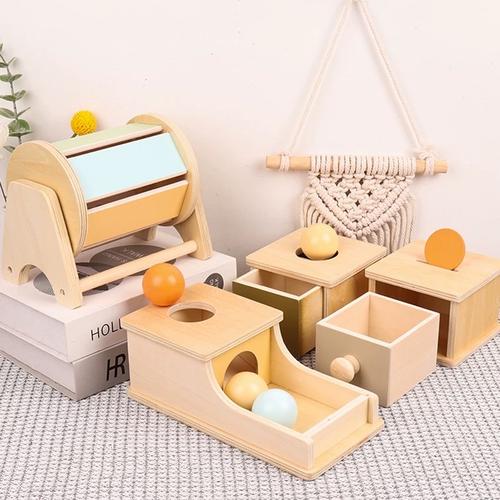 Jual Mainan Edukasi Montessori Wooden Toys Ball Box Multifungsi box ...