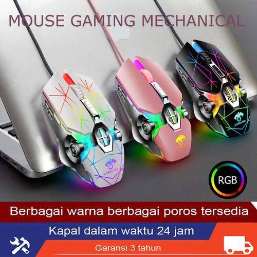 Jual LEAVEN S10-S30 Mouse Gaming Ergonomic Wired RGB Lightsync with ...