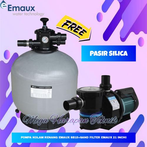Jual Pompa Kolam Renang Emaux SB15 1,5hp sand Filter Emaux 21inch+ pasir - Jakarta Barat - Mega ...