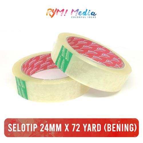 Jual Selotip Bening 24 mm x 72 Yard SOLATAPE rekat setara Daimaru ...