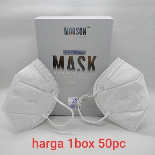 Jual MASKER MOUSON KF95 WHITE / PUTIH ORIGINAL ISI 50 PCS - Putih BOX ...