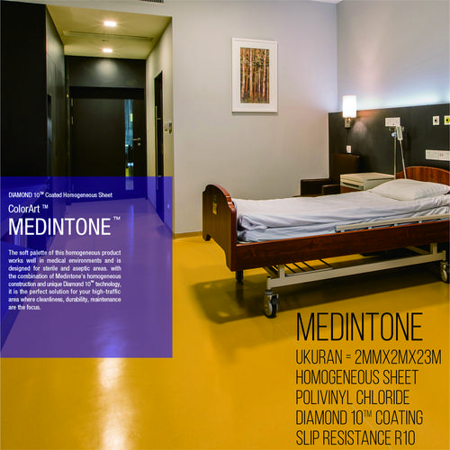 Jual Vinyl Armstrong Medintone Homogeneous Sheet R10 FPH - Deep Gray ...