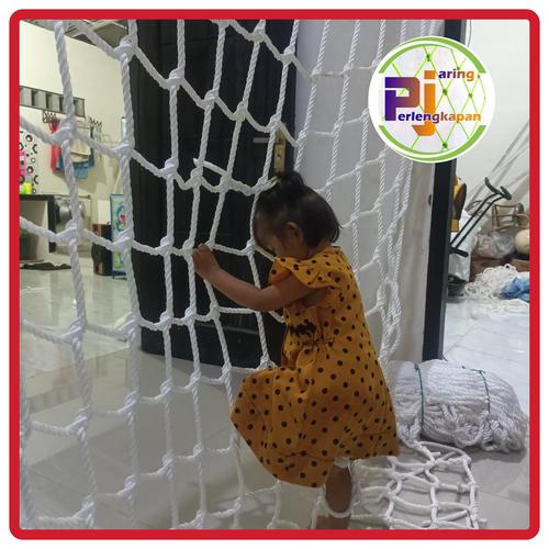 Jual jaring outbond jaring safety nilon 10mm - model wajik, lubang 20cm ...