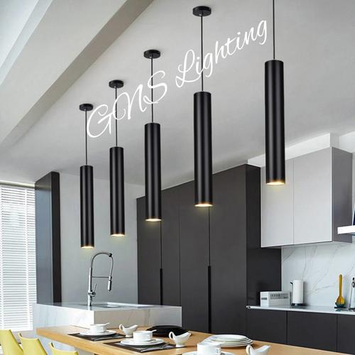 Jual Lampu gantung tube tabung modern minimalis MR16 black/ white 40cm ...