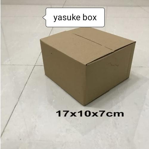 Jual karton/dus UK.17x10x7cm.single wall luar polos dalem ada tulisan ...