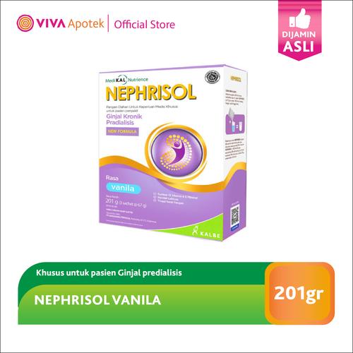 Jual Nephrisol Vanila Susu Khusus Gangguan Ginjal Pradialisis - 201Gr ...