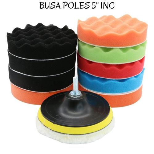 Jual Busa Alat Poles Body Motor Mobil 12Pcs 5 Inch 80mm Compound Wax ...