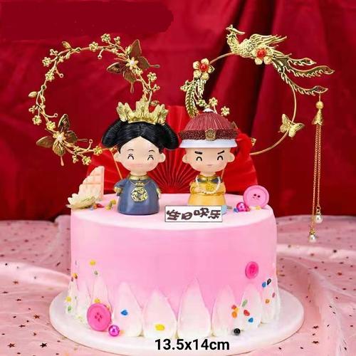 Jual CCA07 Cake Topper Oriental Metal Phoenix Sakura Dekorasi Kue Ultah ...