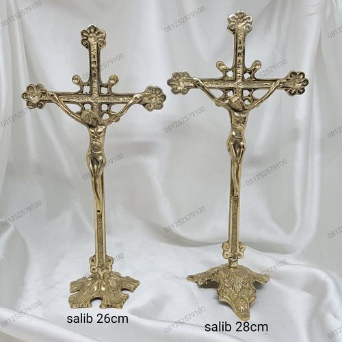 Jual Salib corpus Duduk Kuningan Salib Yesus - 26cm - Kab. Pati ...