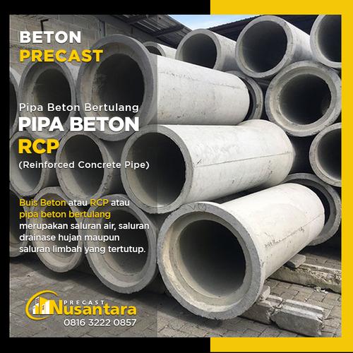 Jual Pipa RCP ukuran diameter 500 RJ X 2450 mm / Pipa Beton / Buis ...