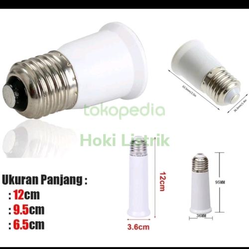 Jual extension lampu sambungan fitting 65cm 95cm 12cm /over lampu ...