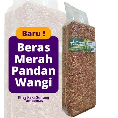 Promo Beras Merah Pandan Wangi Lumbung Tampomas 1Kg - pecah kulit - Kab ...