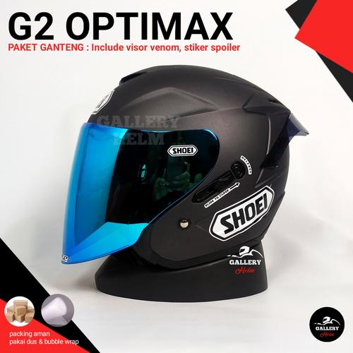 Jual HELM G2 OPTIMAX SOLID GUNMETAL DOFF | PAKET GANTENG - visor smoke ...
